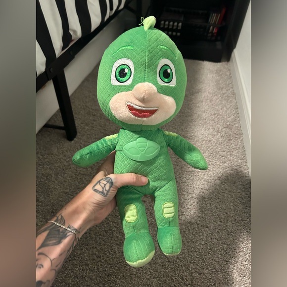 Toys | Green Superhero Stuffed Animal Pj Masks Talking Gekko | Poshmark